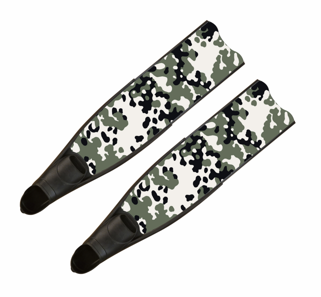 Winter Camo Pure Carbon Fins - IcebergFins.com
